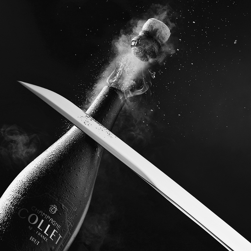 Opening a bottle of Champagne with a sword is so festively cool. What ...